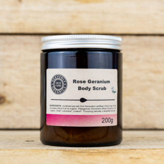 Orange, Rose Geranium & Patchouli Body Scrub | Heavenly Organics Skin Care